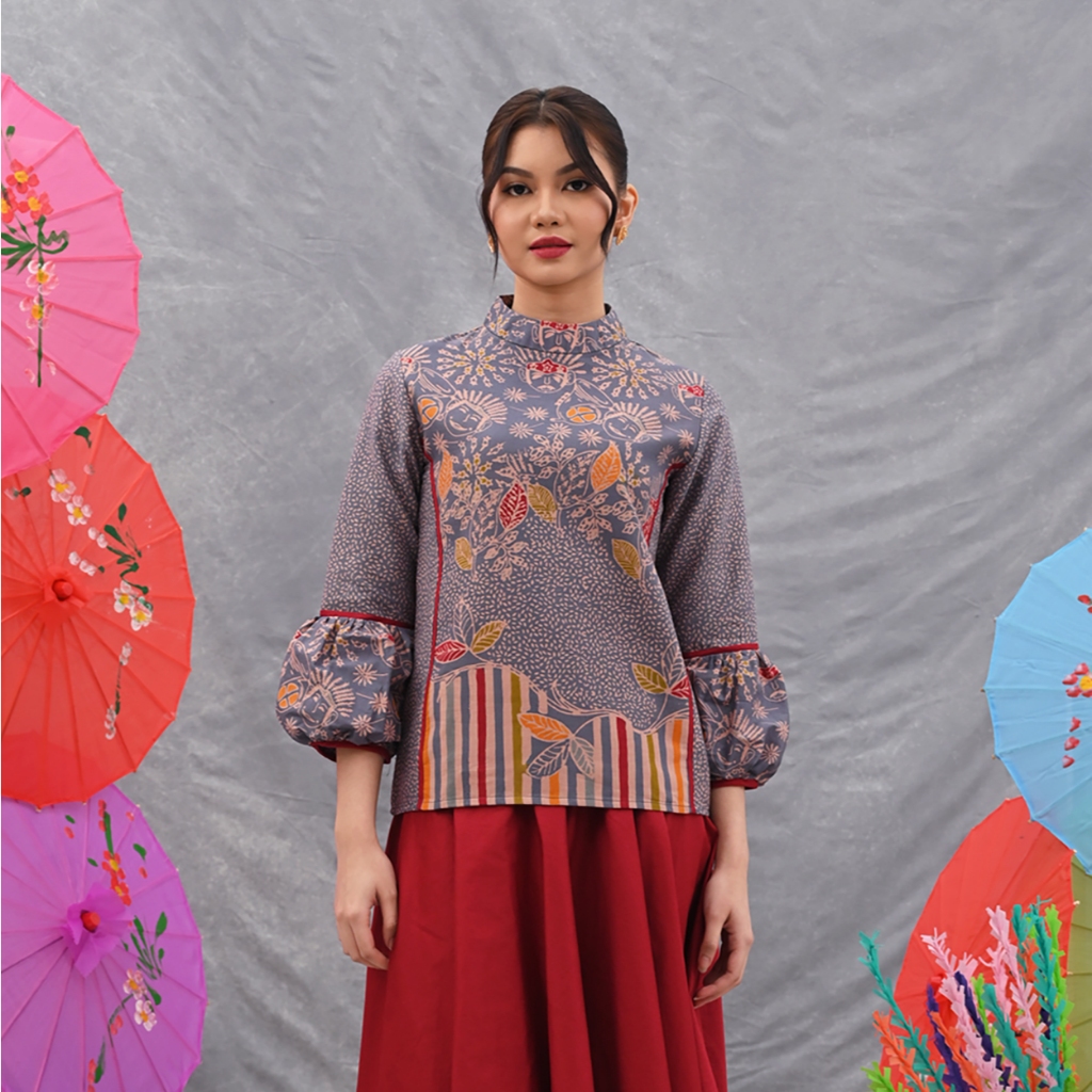 NONA RARA - Miyomi Wonogiren Betawi T4153, modern women's batik blouse ...