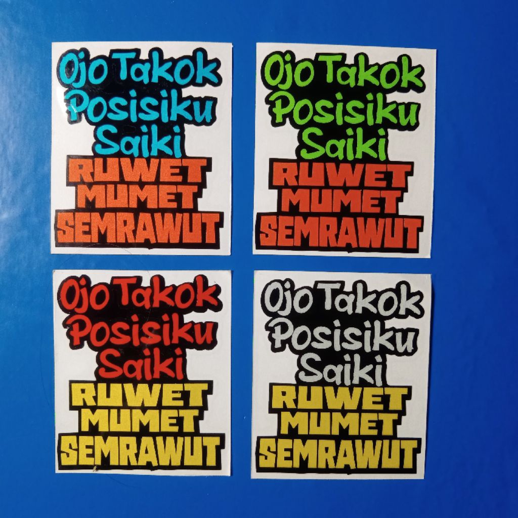 Cutting Sticker Ojo Takok My Position Saiki Ruwet Mumet Semrawut ...