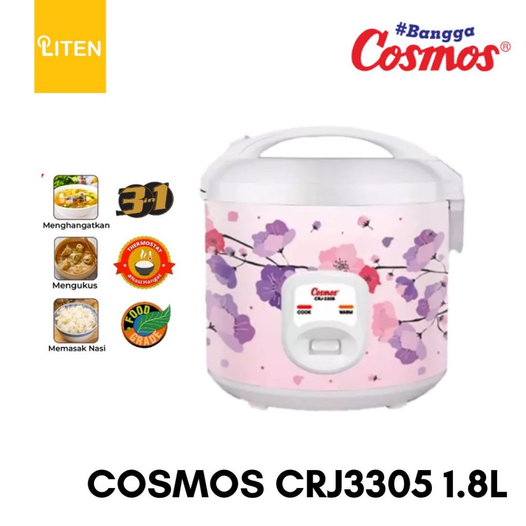 Cosmos CRJ3305 - Rice Cooker Cosmos 1.8L Non Stick Coating Magic Com ...