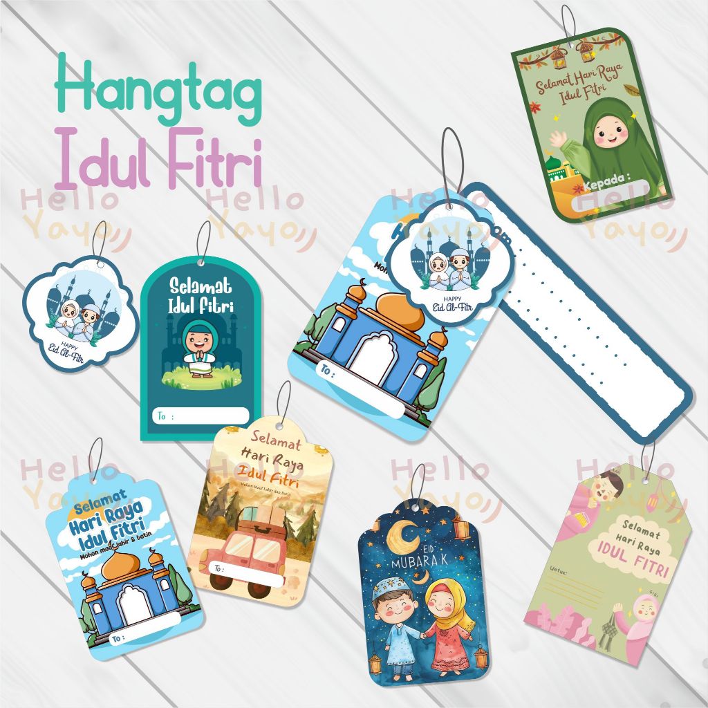 Eid al-Fitr Hang tags / hamper hangtags / custom tag cards / / Eid al ...
