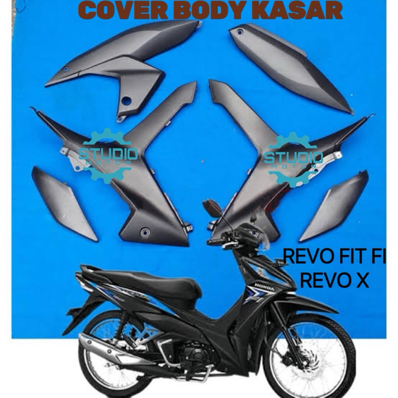 HITAM Revo FIT FI REVO INJECTION ROUGH BODY COVER BLACK | Shopee ...