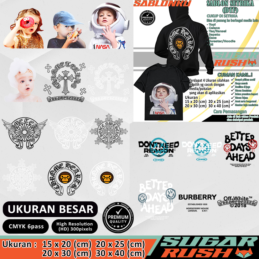 Dtf screen printing iron on screen printing for CHROME HEARTS ADLV ...