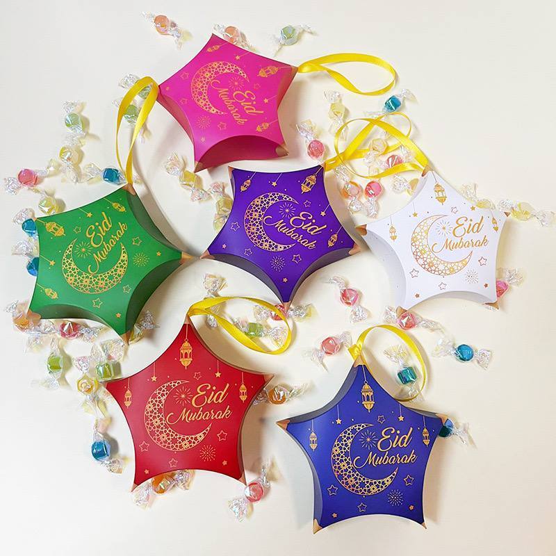 GANTUNGAN Star box / Eid Mubarak Eid hanging snack candy box / star ...
