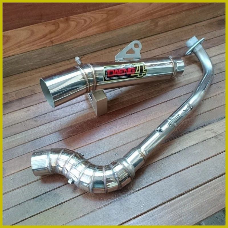 Canister 51mm tube type super open pipe Daeng sai4 1set for wave 100/ ...