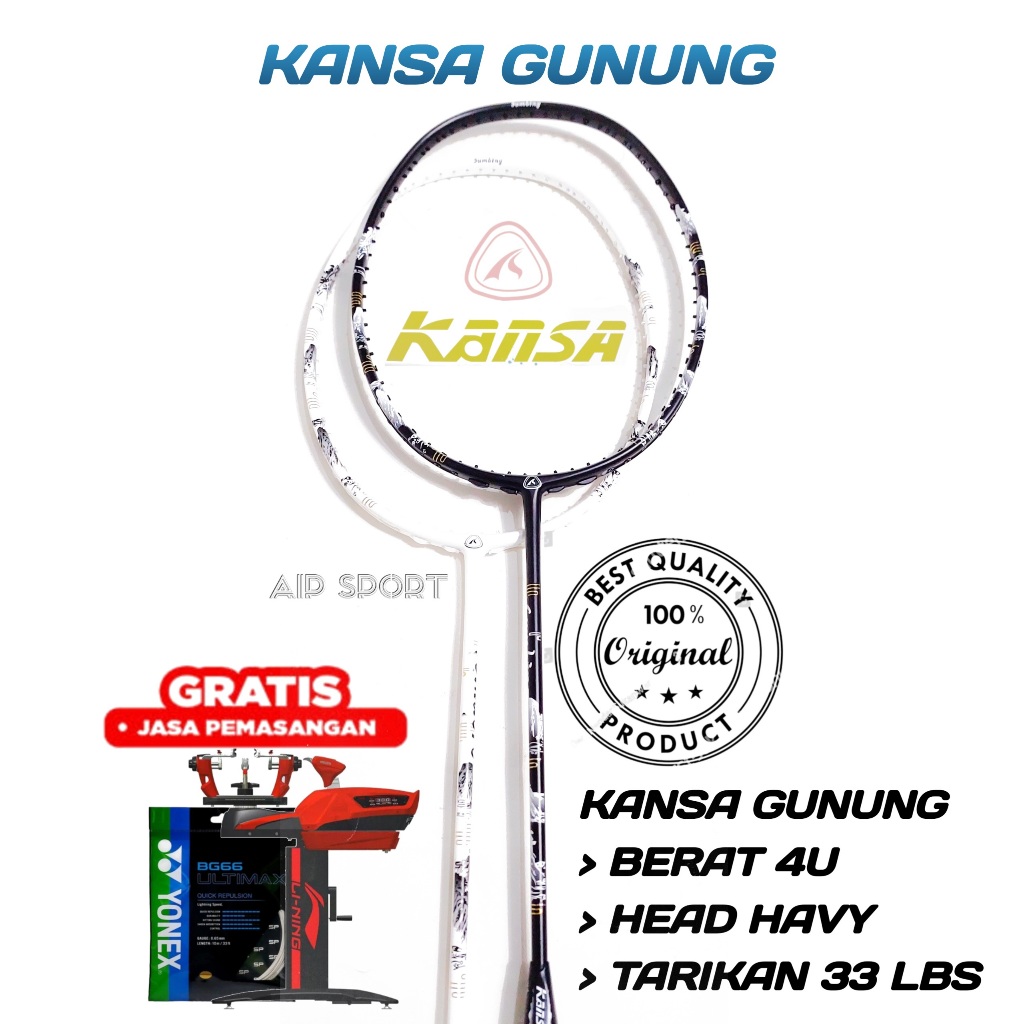 Original KANSA GUNUNG Badminton Racket | Shopee Philippines