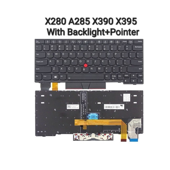 Lenovo THINKPAD LAPTOP KEYBOARD X280 X285 X390 X95 L13 BACKLIGHT ...
