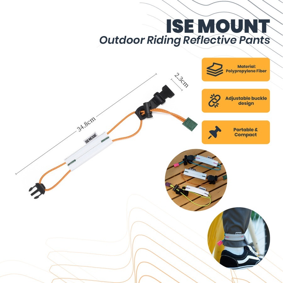 Ise MOUNT Running Reflective Strap Gowes Buckle Rope Sports Pants ...