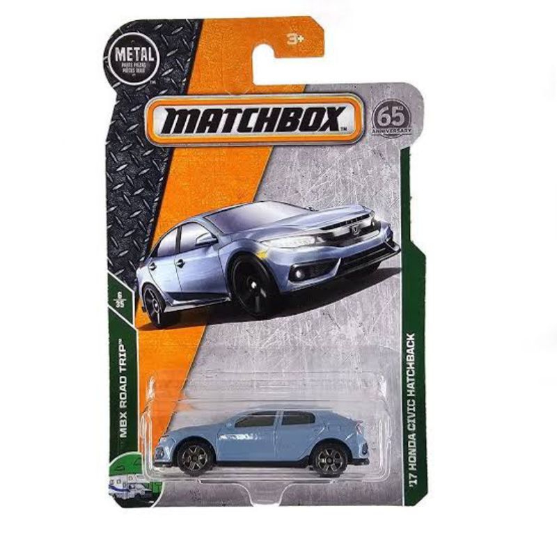 Matchbox 2017 Honda Civic Hatchback Gray color '17 MBX Road Trip 6/35 ...