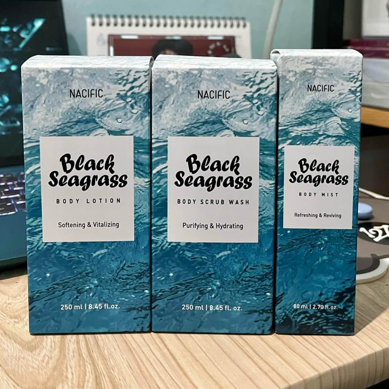 Sharing product ATEEZ x Nacific Farewell Package black seagrass body ...