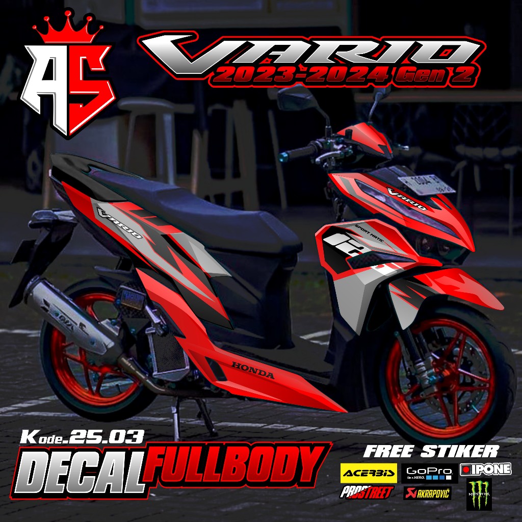 Decal Sticker Vario 125 New Gen2 Full Body Latest Simple - Sticker ...