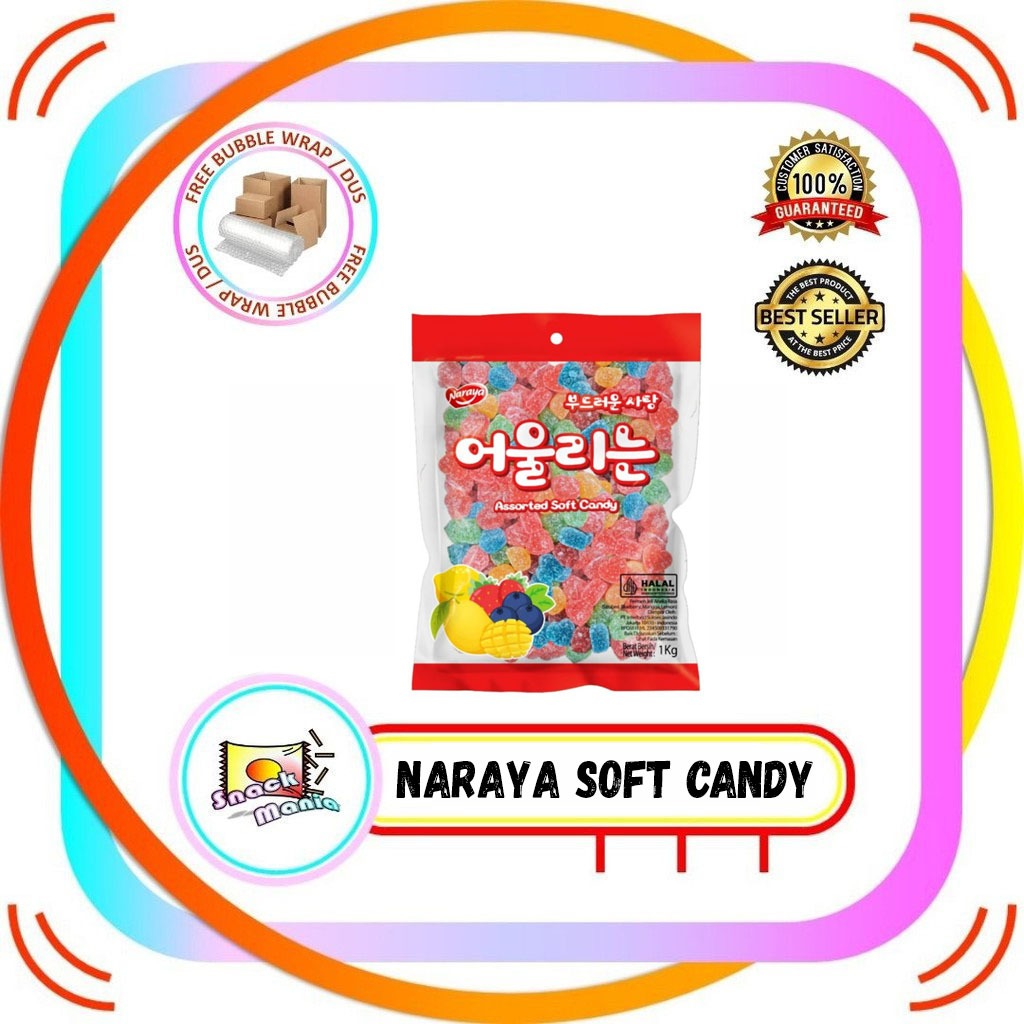 Naraya Assorted Soft Candy ~ 1 kg Colorful Jelly Candy | Shopee Philippines