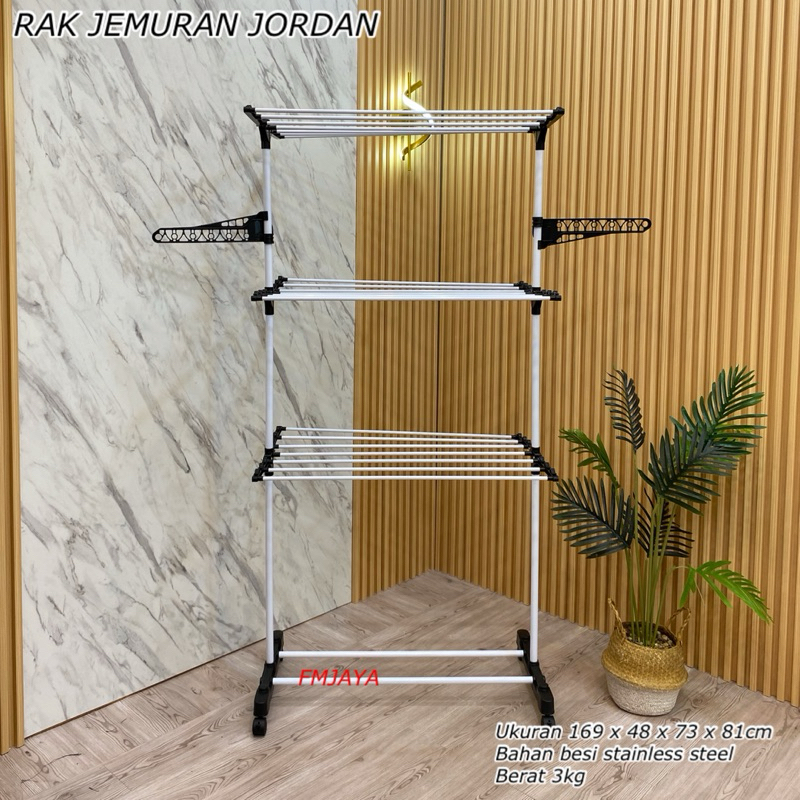 JORDAN CLOSET RACK || LARGE FOLDING CLOTHES CLEANING RACK || 3 TIER ...