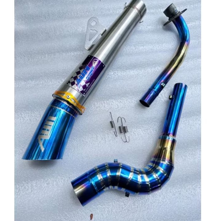 AunPipe canister conical open specs exhaust pipe for Wave 125 Xrm 110/ ...