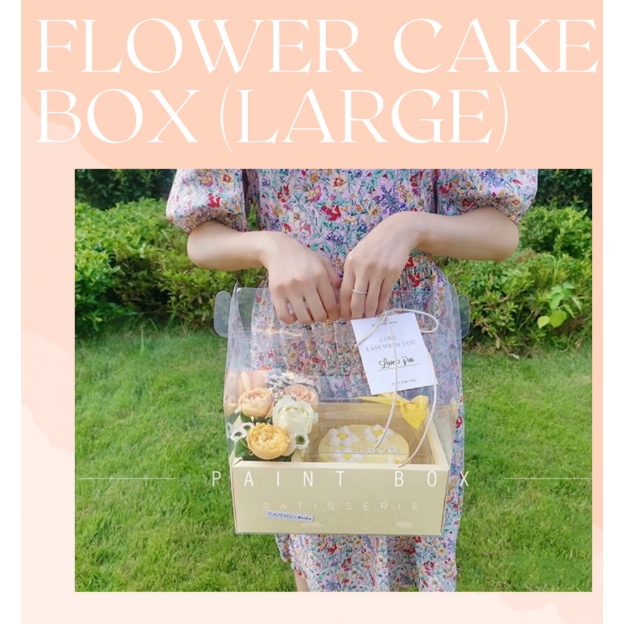 Transparent Flower Box / Flower Cake Box / Cake Flower Box (large ...