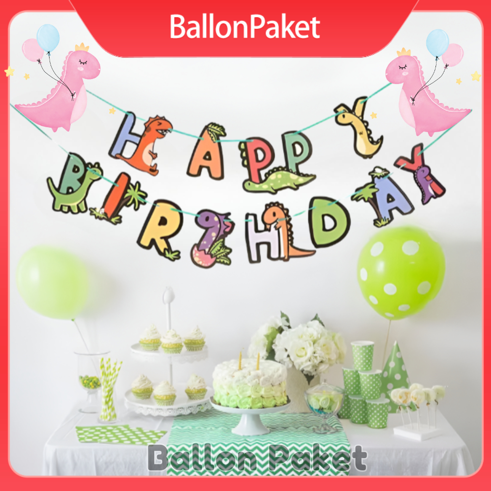 Happy Birthday Banner Animated Animal, Dinosaur & Capy Bara Bear Jungle ...