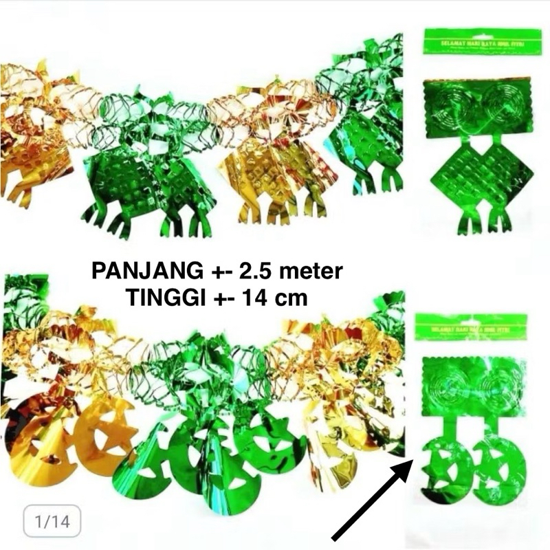 Eid UL FITRI SLINGER HARI RAYA PULLING GARLAND 2,8 METERS | Shopee ...