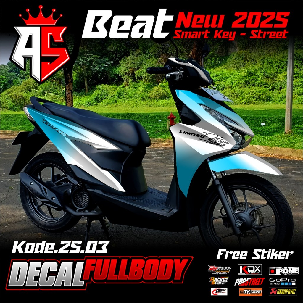 Newest Decal Sticker Honda Beat CBS STREET Smart Key Remote Full body ...