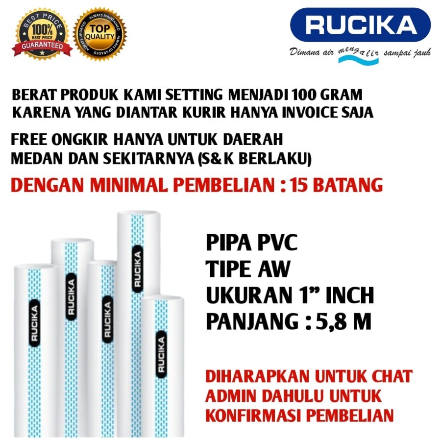 Standard Rucika PVC pipe Type AW 1 Rucika Standard PVC Pipe Type AW ...