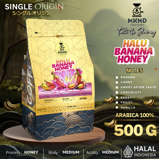 MKND COFFEE ROASTERY- Arabica Halu Banana Specialty 500gr Single Origin ...