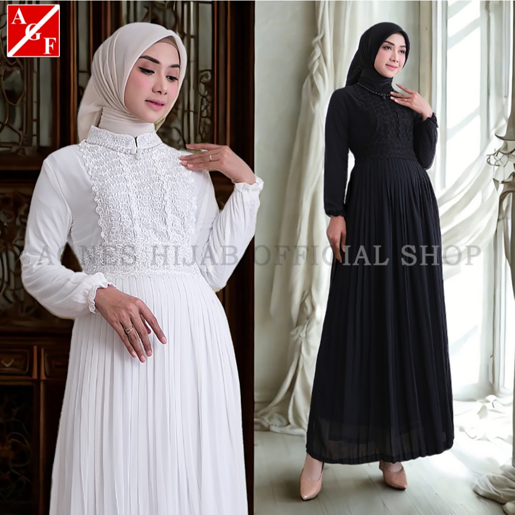 PUTIH Ah - Latest 2025 Eid White Gamis Contemporary Women's Dress Abaya ...