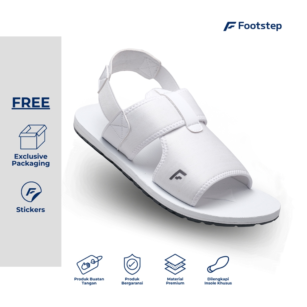 Footstep Footwear Azhar Men's Sandals - Black, White Eid Sandals Hajj ...
