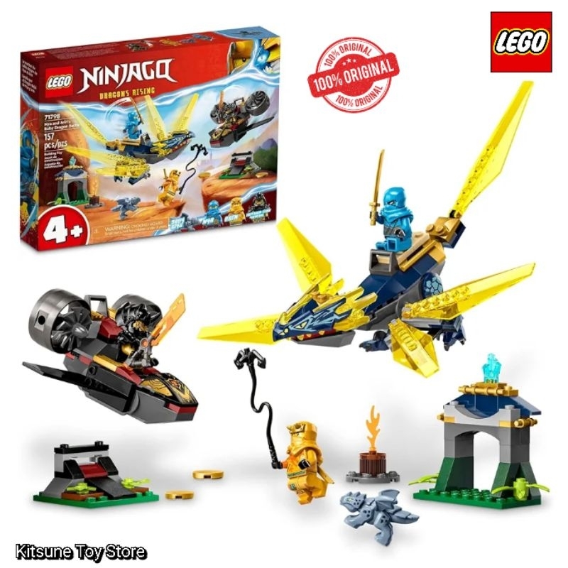 Lego Ninjago Dragons Rising 71798 Nya and Arin's Baby Dragon Battle ...