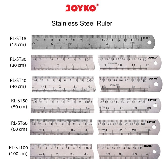 Joyko IRON RULER 30cm / JOYKO STAINLESS RULER 30cm | Shopee Philippines