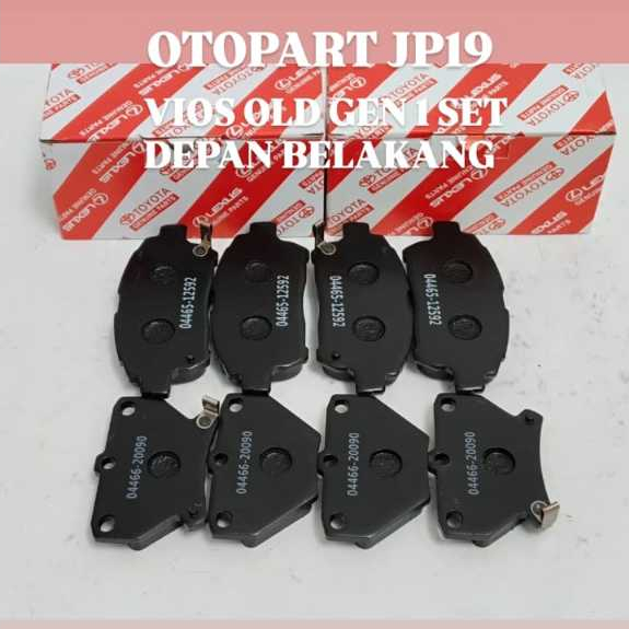 Brake PAD VIOS OLD GEN 1 PLAIN BRAKE PADS SET FRONT REAR VIOS LIMO GEN ...