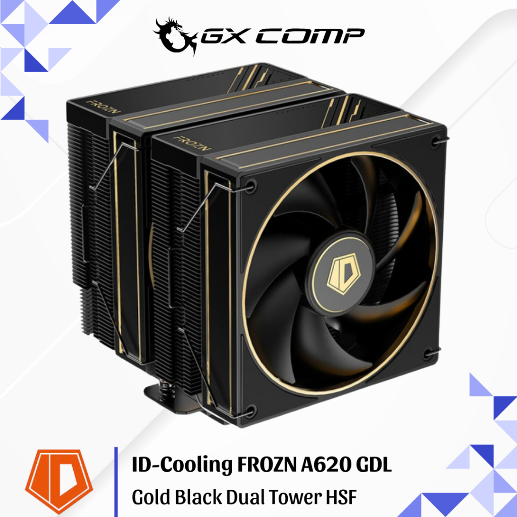 ID-Cooling FROZN A620 GDL Gold Black | Dual Tower HSF CPU Cooler 6 ...