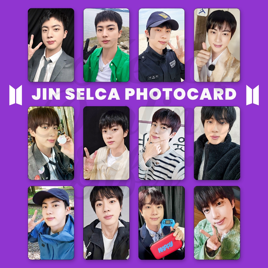 10 Pcs Kim Seokjin JIN Selca Photocard set. Unofficial. Fan Made ...