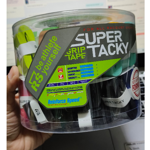 Original RS SUPER TACKY Rubber Badminton Racket Grip / Over Grip ...