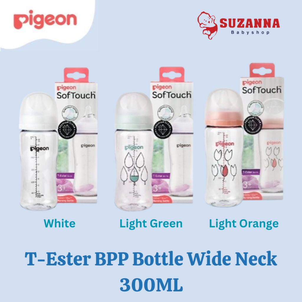 Pigeon T-Ester BPP Bottle Wide Neck With SoftTouch Nipple 300ML - Baby Milk Bottle | Shopee ...