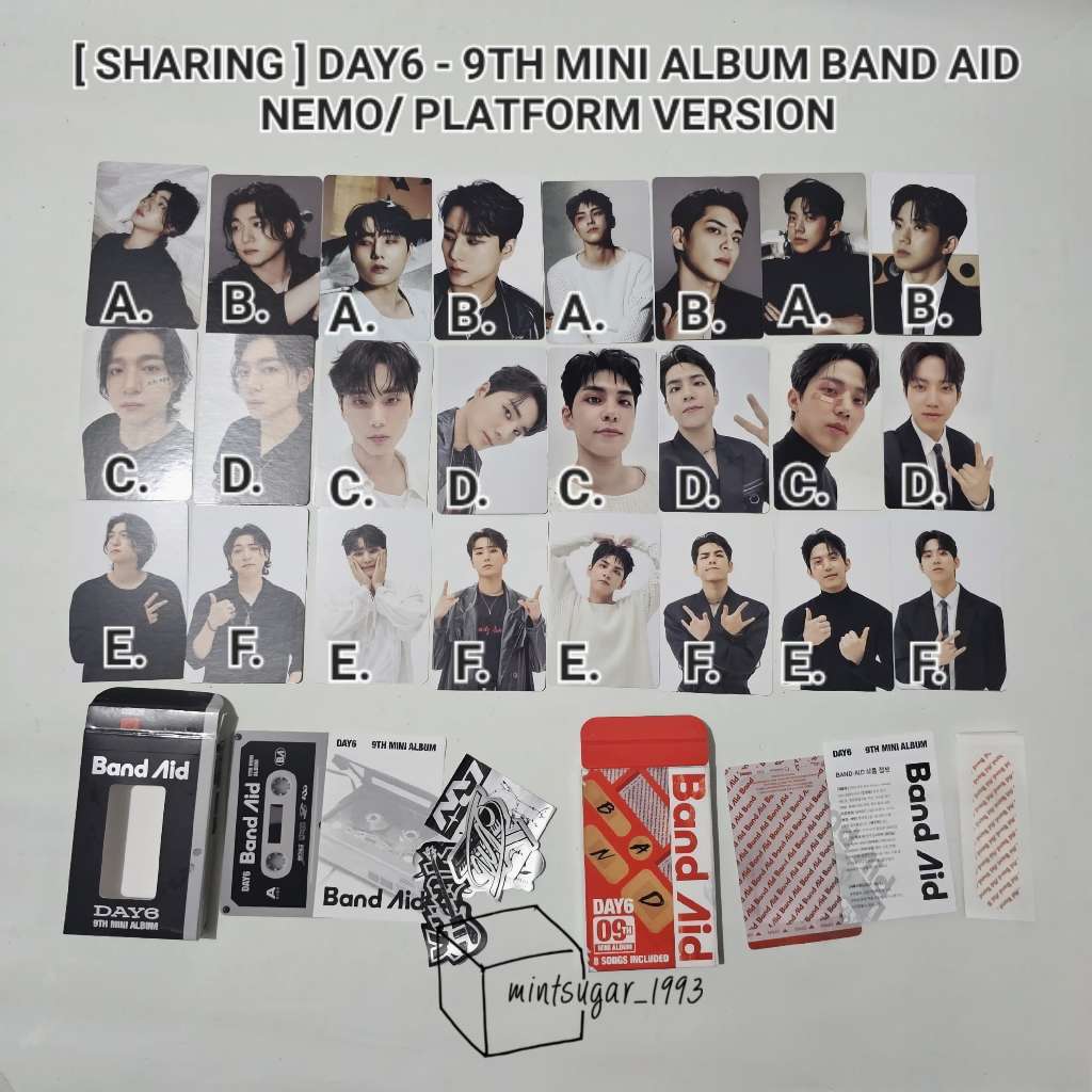 [ SHARING PHOTOCARD ] DAY6 - THE 9TH MINI ALBUM BAND AID NEMOZ PLATFORM ...