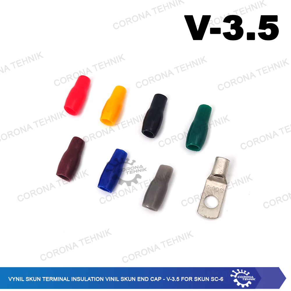 Vinyl Skun End Cap - V-3.5 For Skun SC-6 Vynil Skun Terminal Insulation ...
