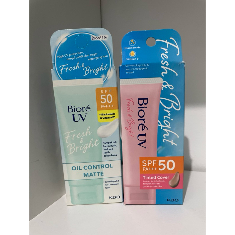 Original Biore UV Fresh & Bright Oil Control Matte Instant Cover 30g Spf50 PA+++ | Shopee ...