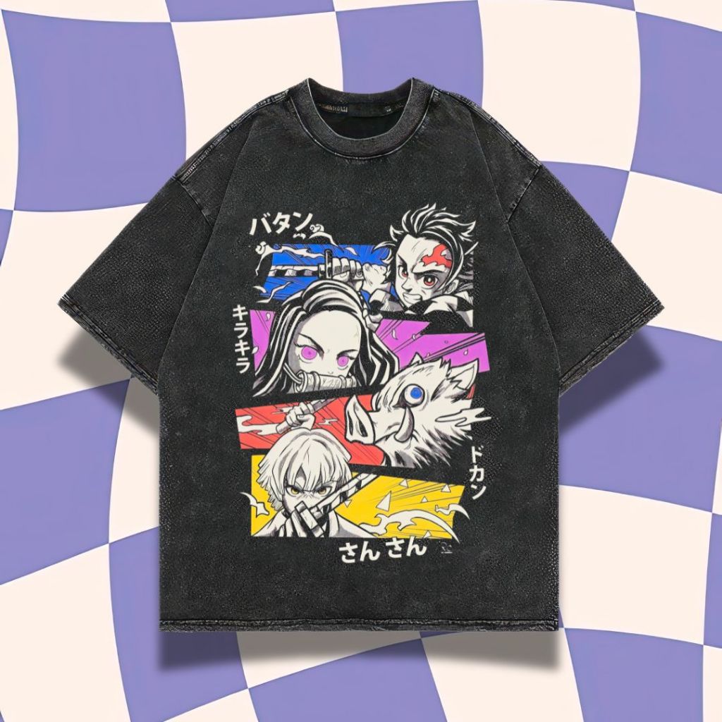 Purple Haze "Demon Slayer: Kimetsu No Yaiba" Oversized T-Shirt | Stone ...
