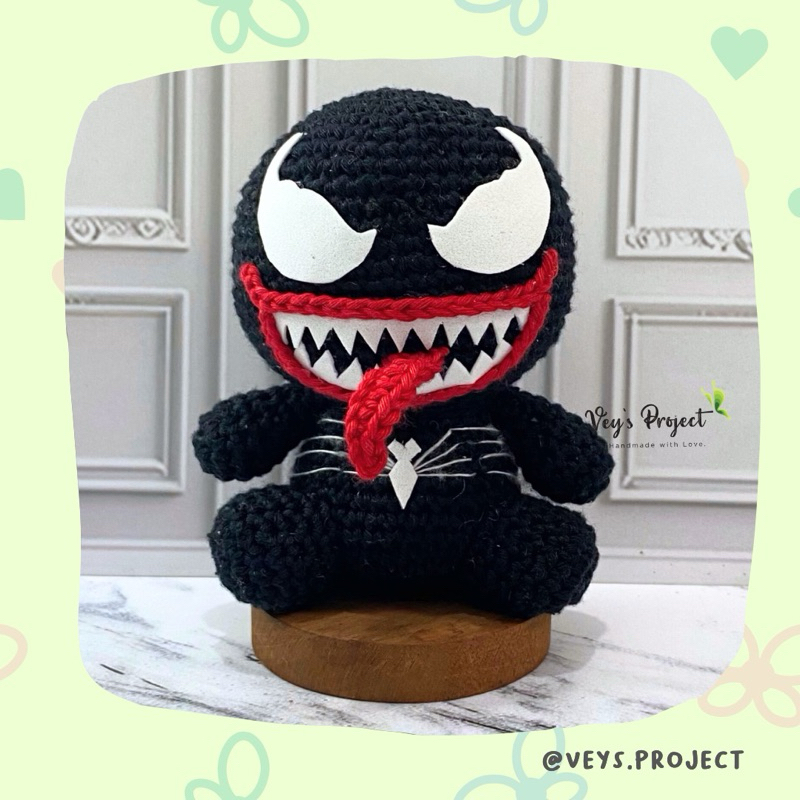 Venom Knitted Doll || Venom Amigurumi | Shopee Philippines