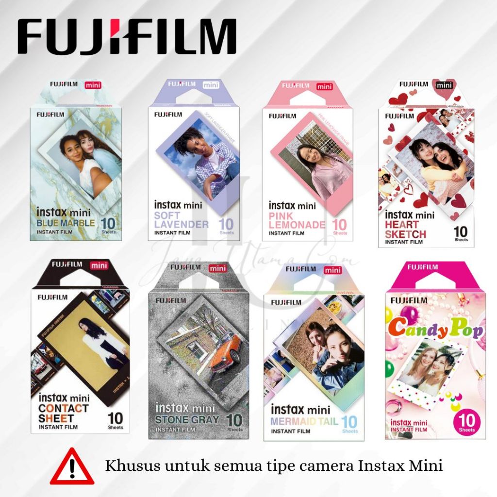 Fujifilm Instax Mini Paper Characters (Contains 10) / Instax Mini Plain ...
