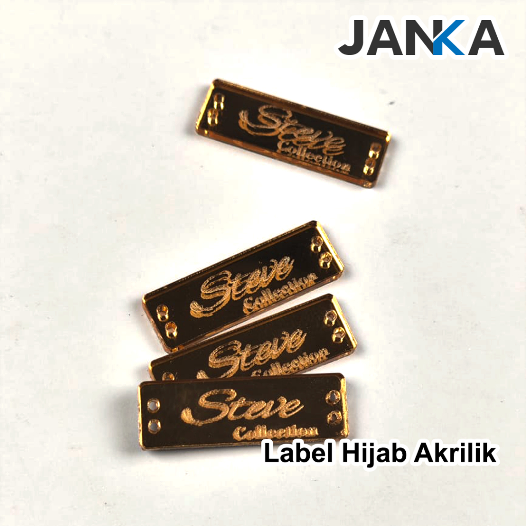 JANKA Custom Hijab Label Branding Name Logo Clothing Brand Acrylic ...
