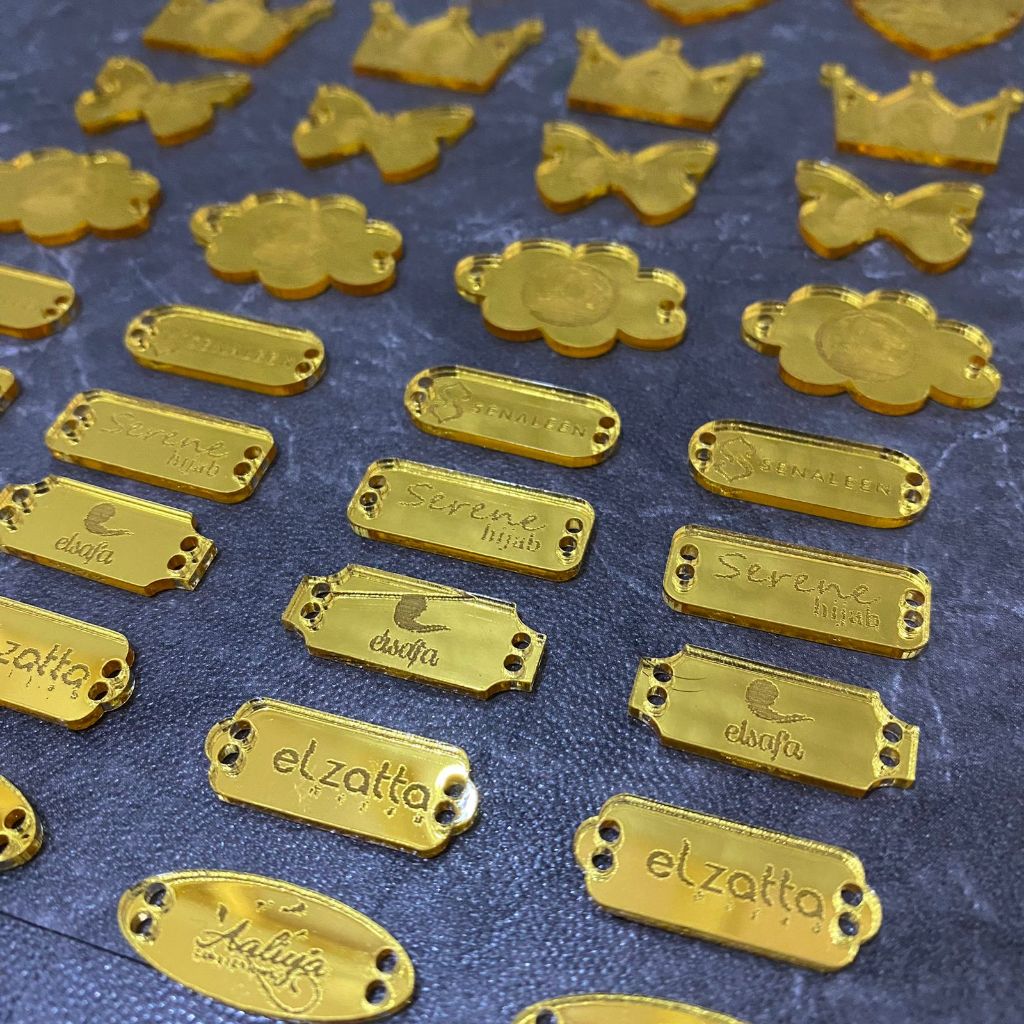 Acrylic Label | Acrylic Product Labels | Bag Label | Branding Hijab ...