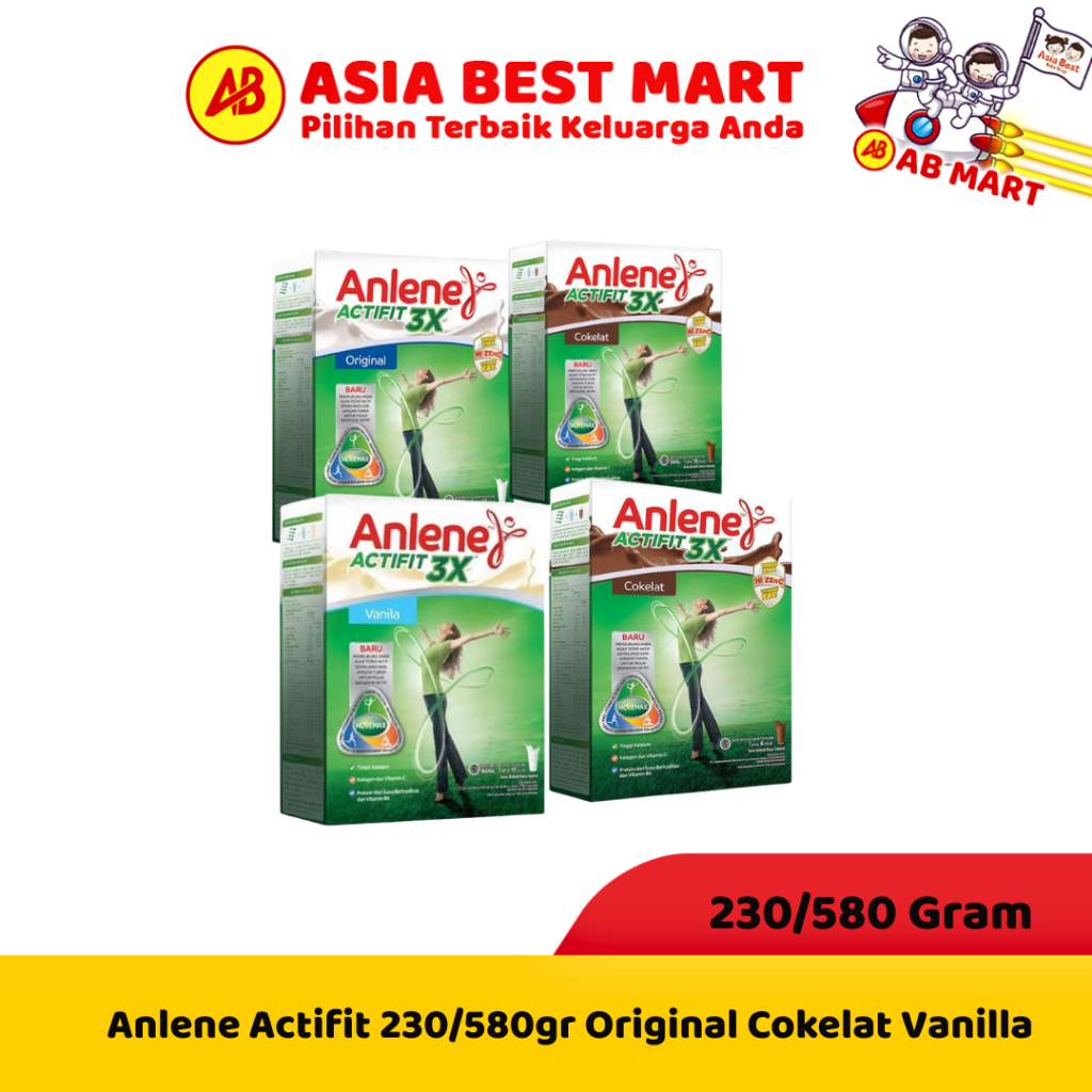 Anlene Actifit Vanilla Chocolate Original 580 Gr 230 Gr Adult Bone Milk ...