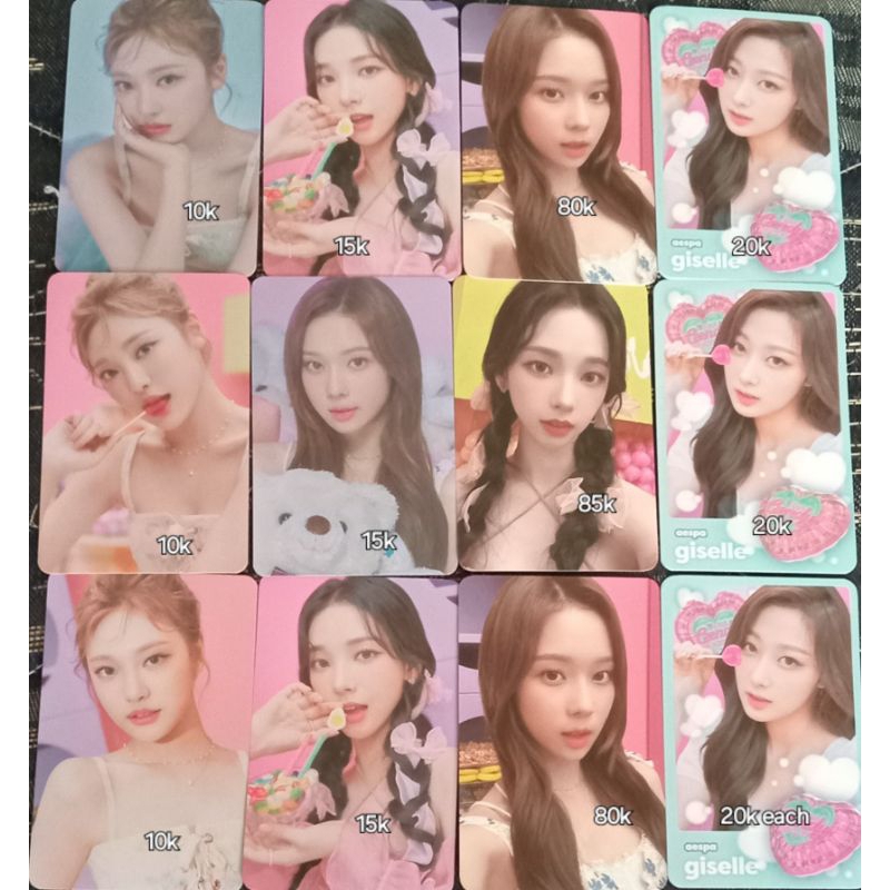 Aespa pc photocard trading card caendy tc karina giselle ningning winter doll | Shopee Philippines