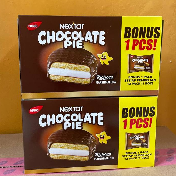 CHOCOLATE PIE NEXTAR RICHOCO CONTENTS 12 GET 1 PCS BONUS | Shopee ...