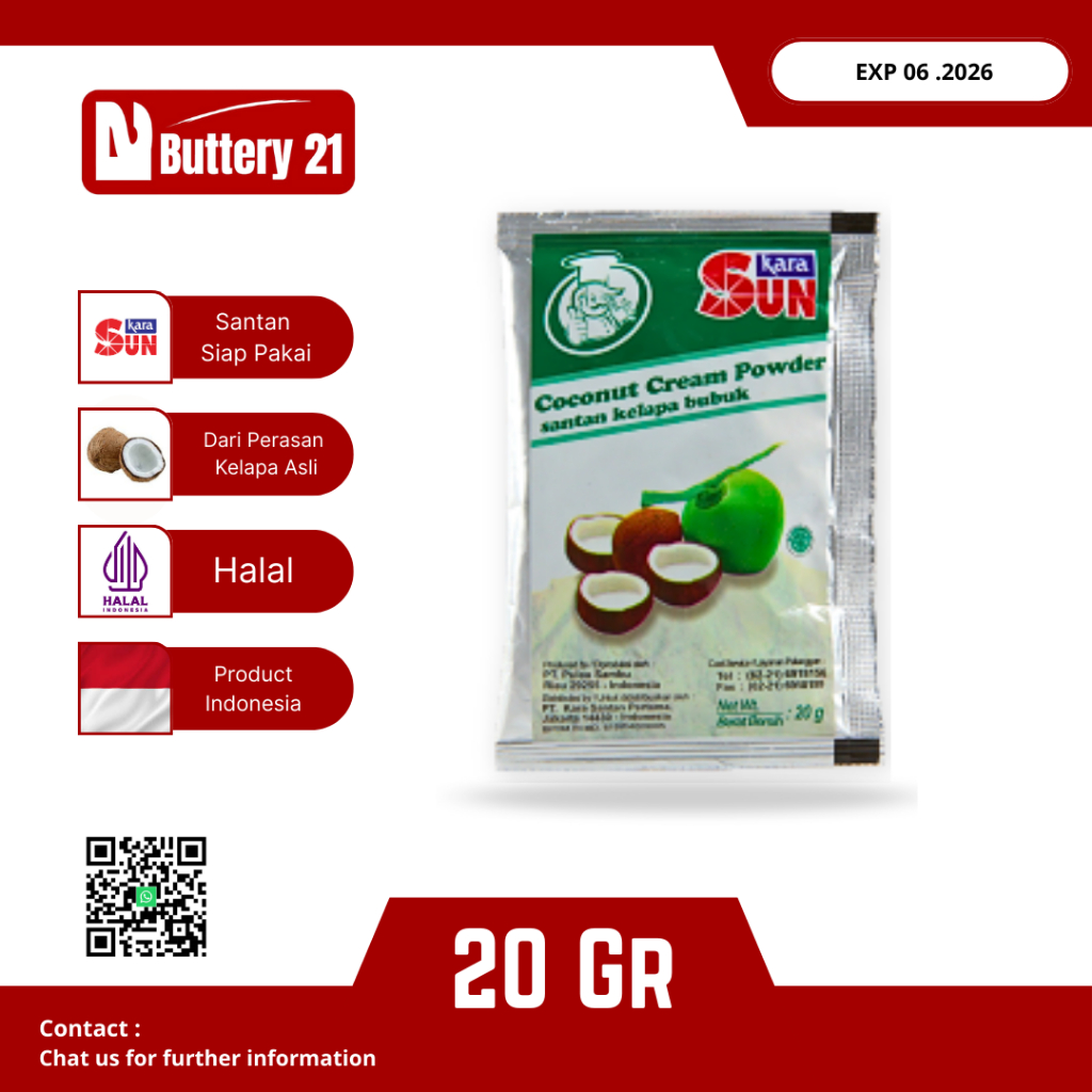 SAN KARA POWDER 20 GR/SUNKARA/COCONUT CREAM POWDER/ COCONUT MILK POWDER ...