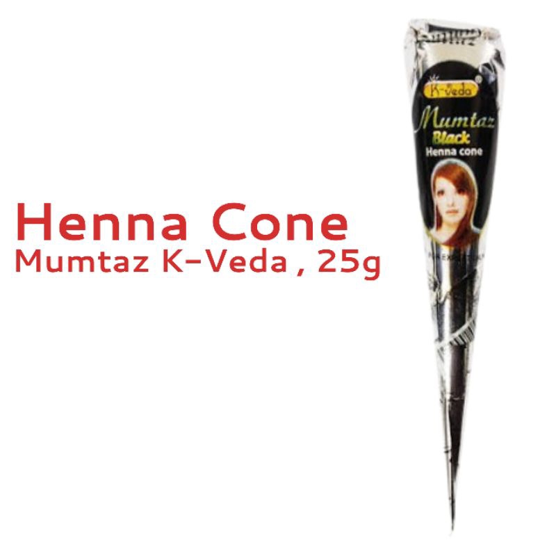 Henna Black Cones Mehndi size 25g Henna K-Veda Mumtaz India Black Henna ...