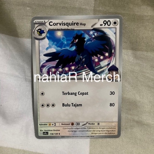 Pokemon TCG Indonesia Corvisquire Hop sv9s 118/139 C Bond of Destiny ...