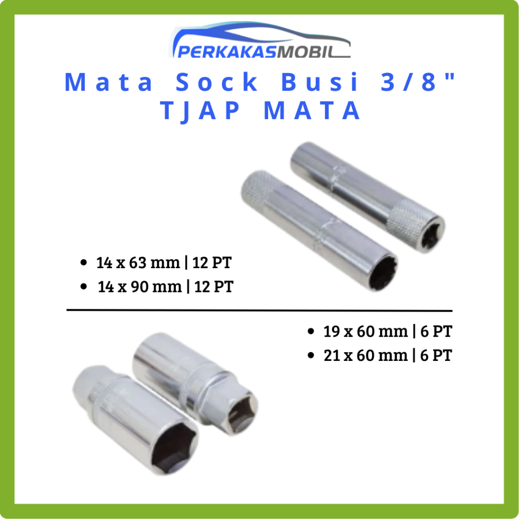 MATA 3/8" DR Spark Plug Sock Eye | 19x60mm 6PT | 21x60mm 6PT | 14x63mm ...