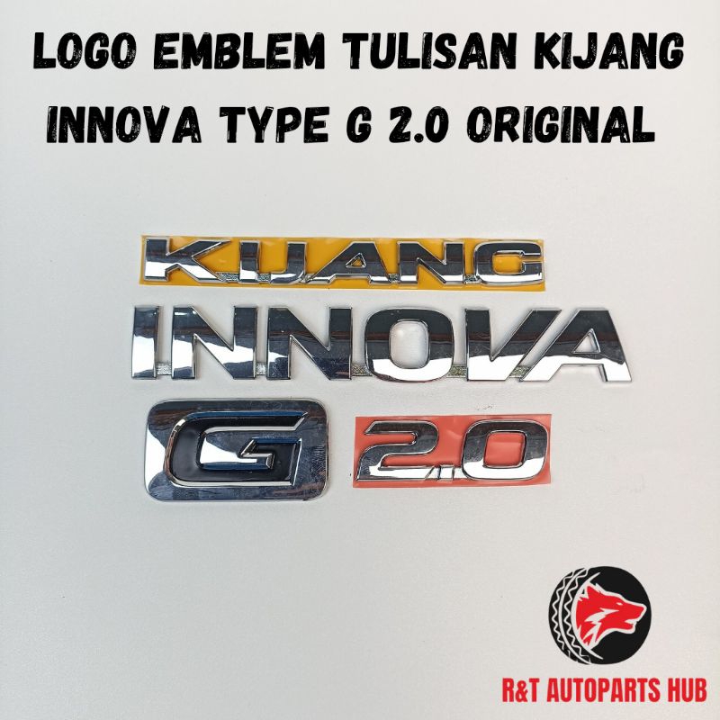 Original Kijang Innova Reborn Type G 2.0 Trunk Emblem Logo | Shopee ...