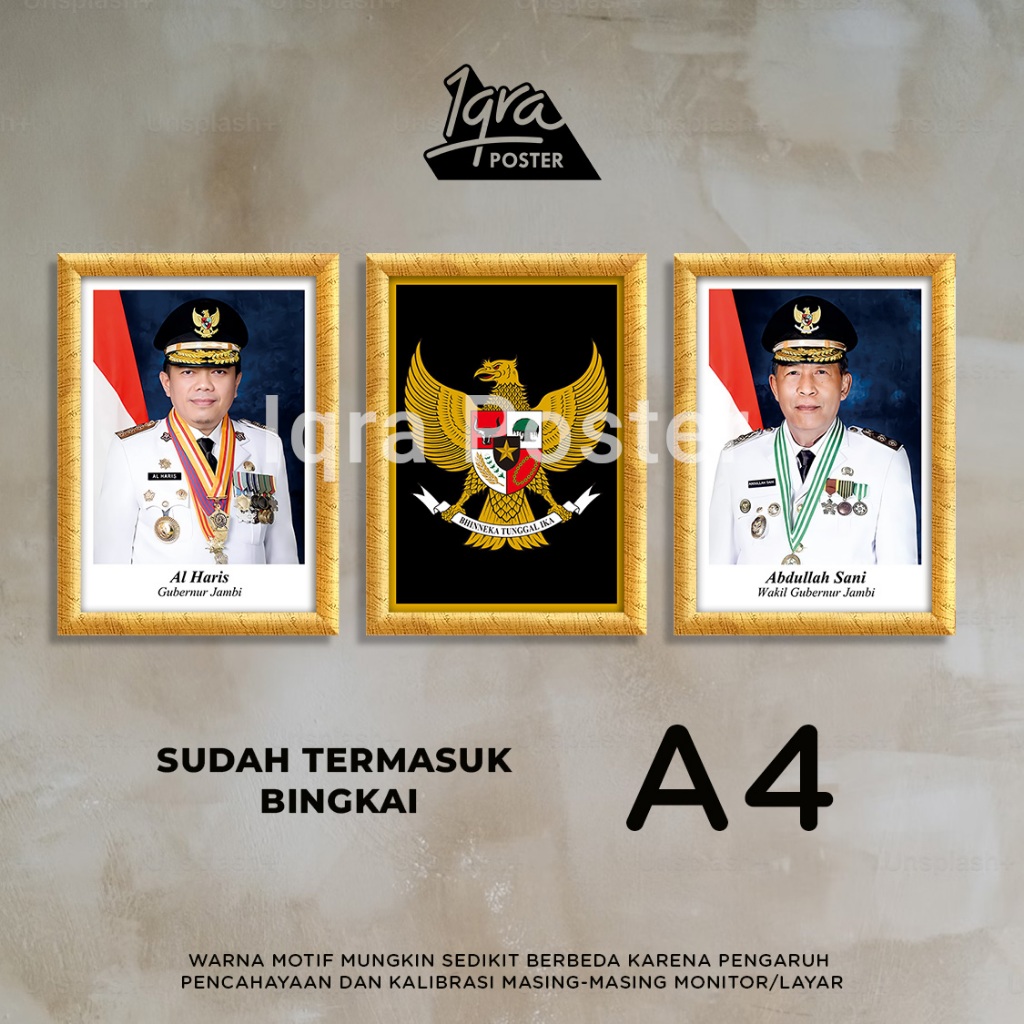 HIASAN DINDING Photo of Governor Jambi and Garuda - Official Poster ...