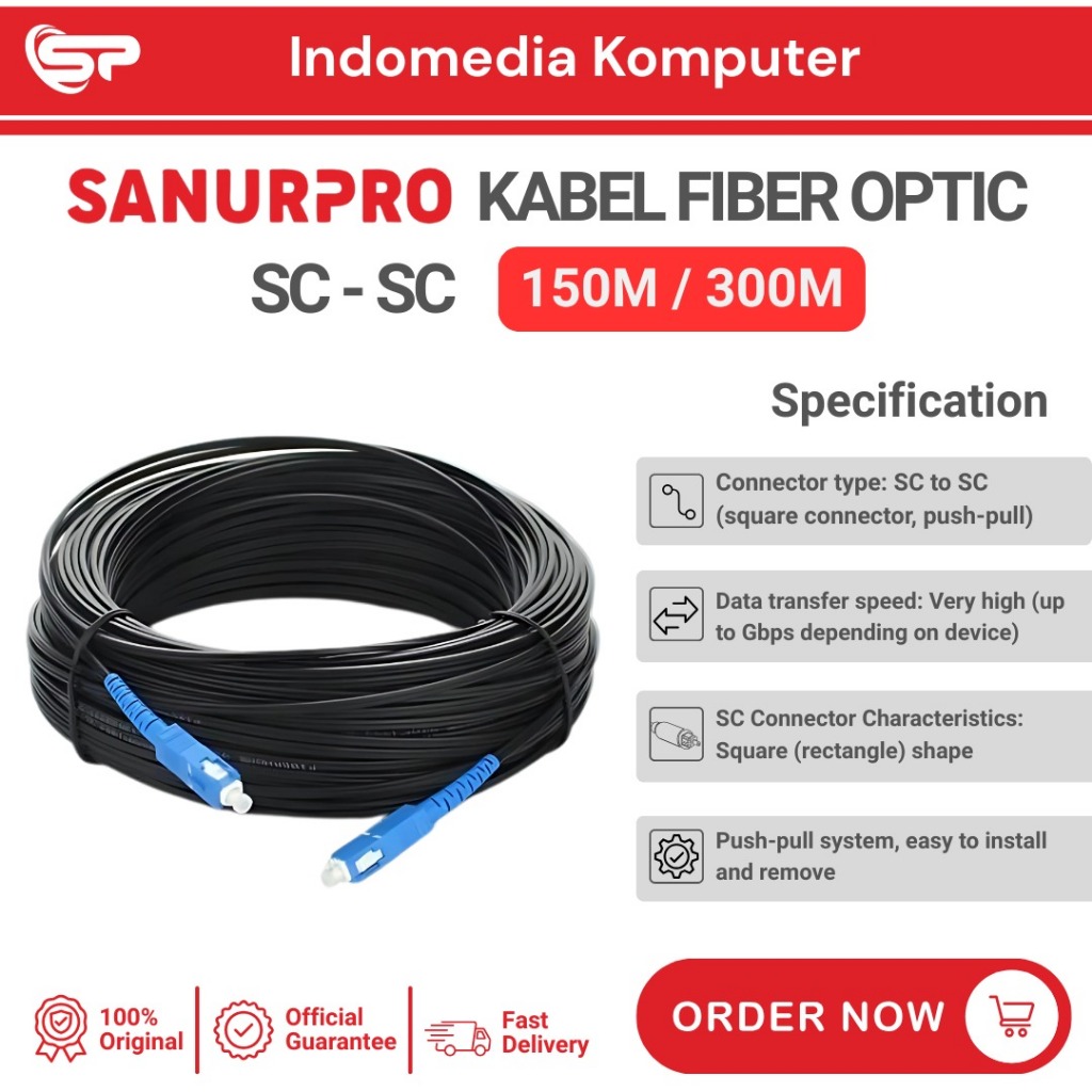 SC-SC 150M FIBER OPTIC CABLE | Shopee Philippines